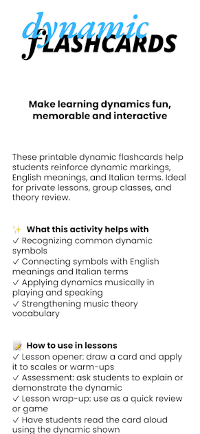 Dynamic Symbols | Free Printable Music Flashcards (PDF) - Angela Dwyer ...